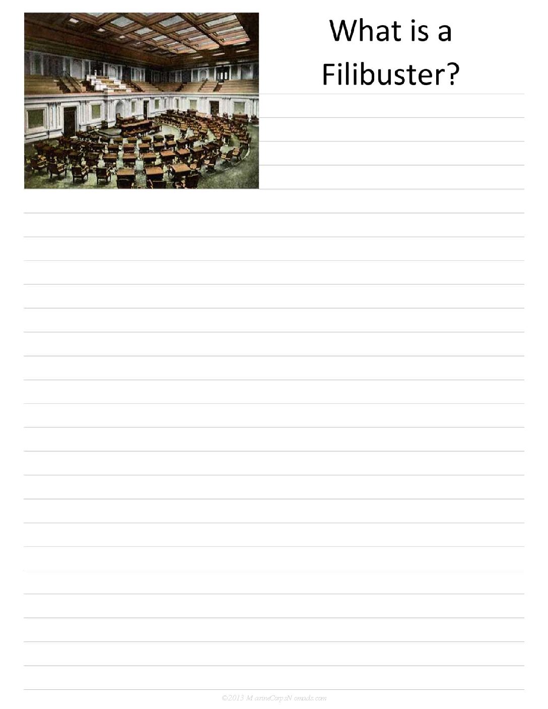 Filibuster Notebooking Pages - Marine Corps Nomads